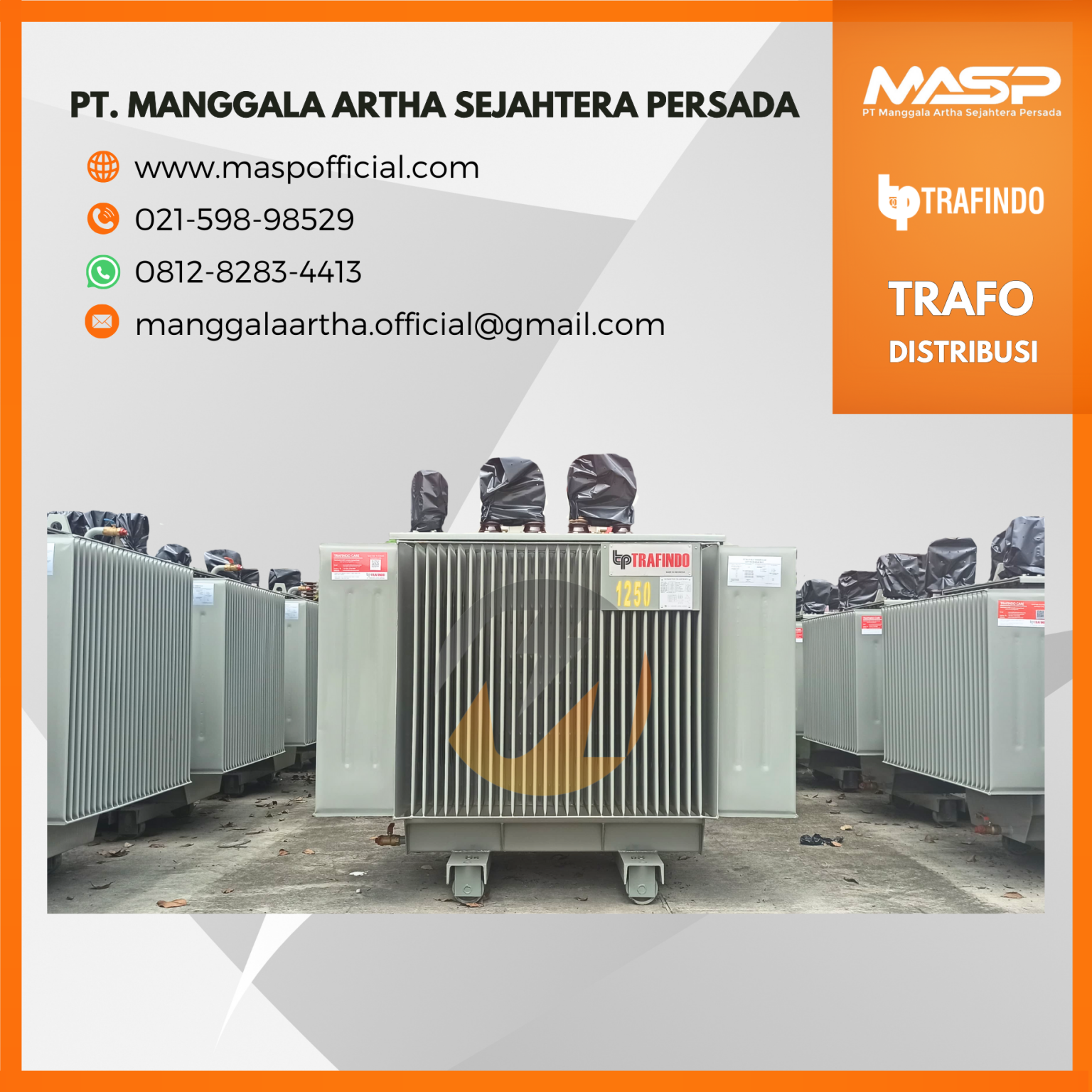 Trafo Distribusi Trafindo 630 kVA - Supplier Mekanikal Elektrikal | PT. Manggala Artha Sejahtera ...