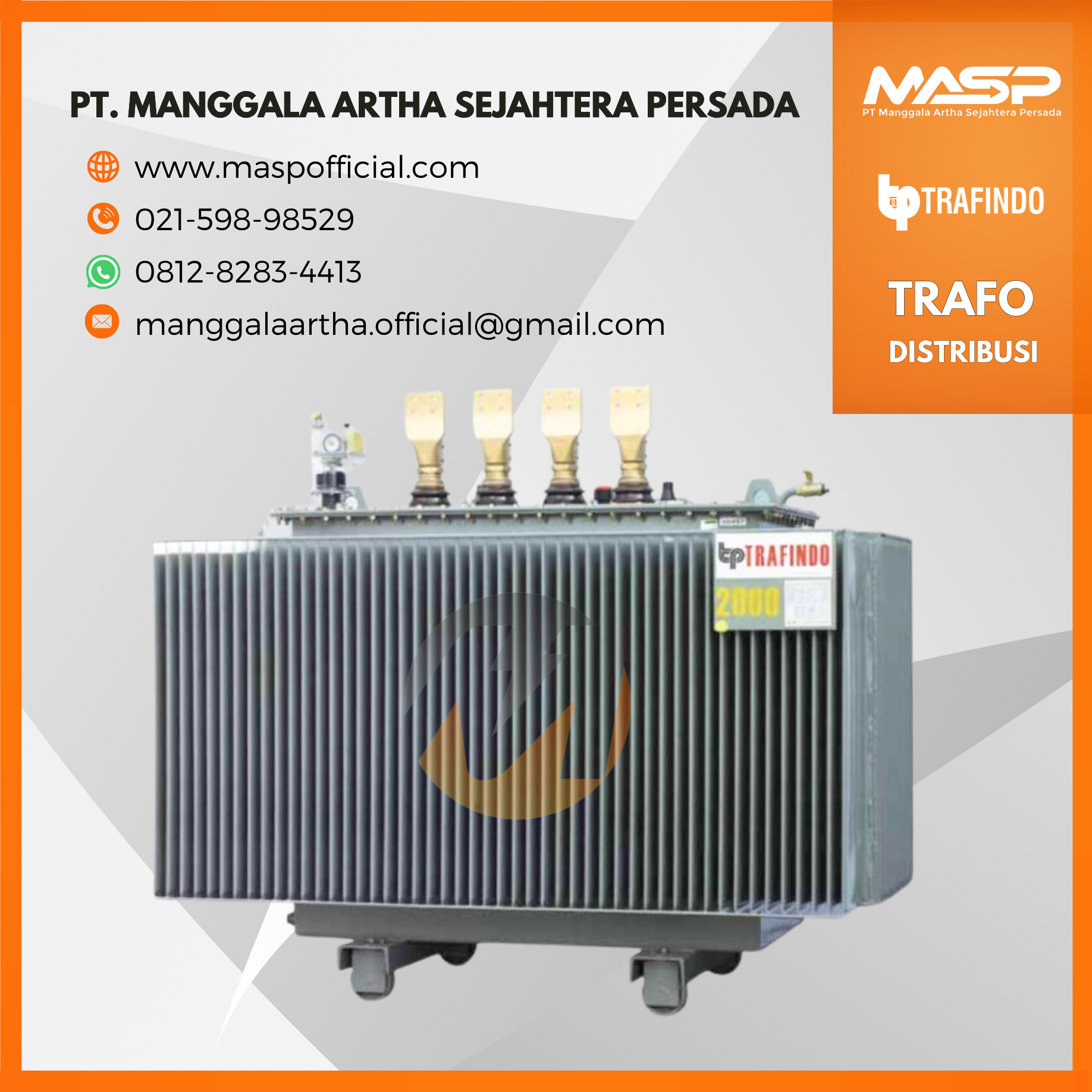 Trafo Distribusi Trafindo 630 kVA - Supplier Mekanikal Elektrikal | PT ...
